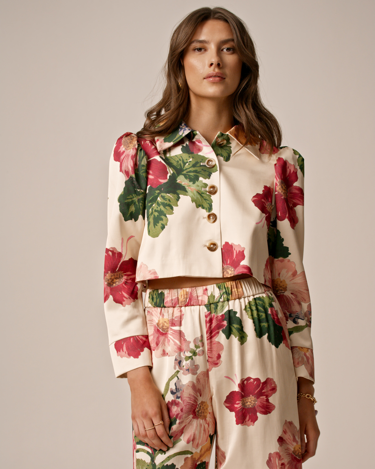 byTiMo | Tailored Satin Jacket - Night Bloom
