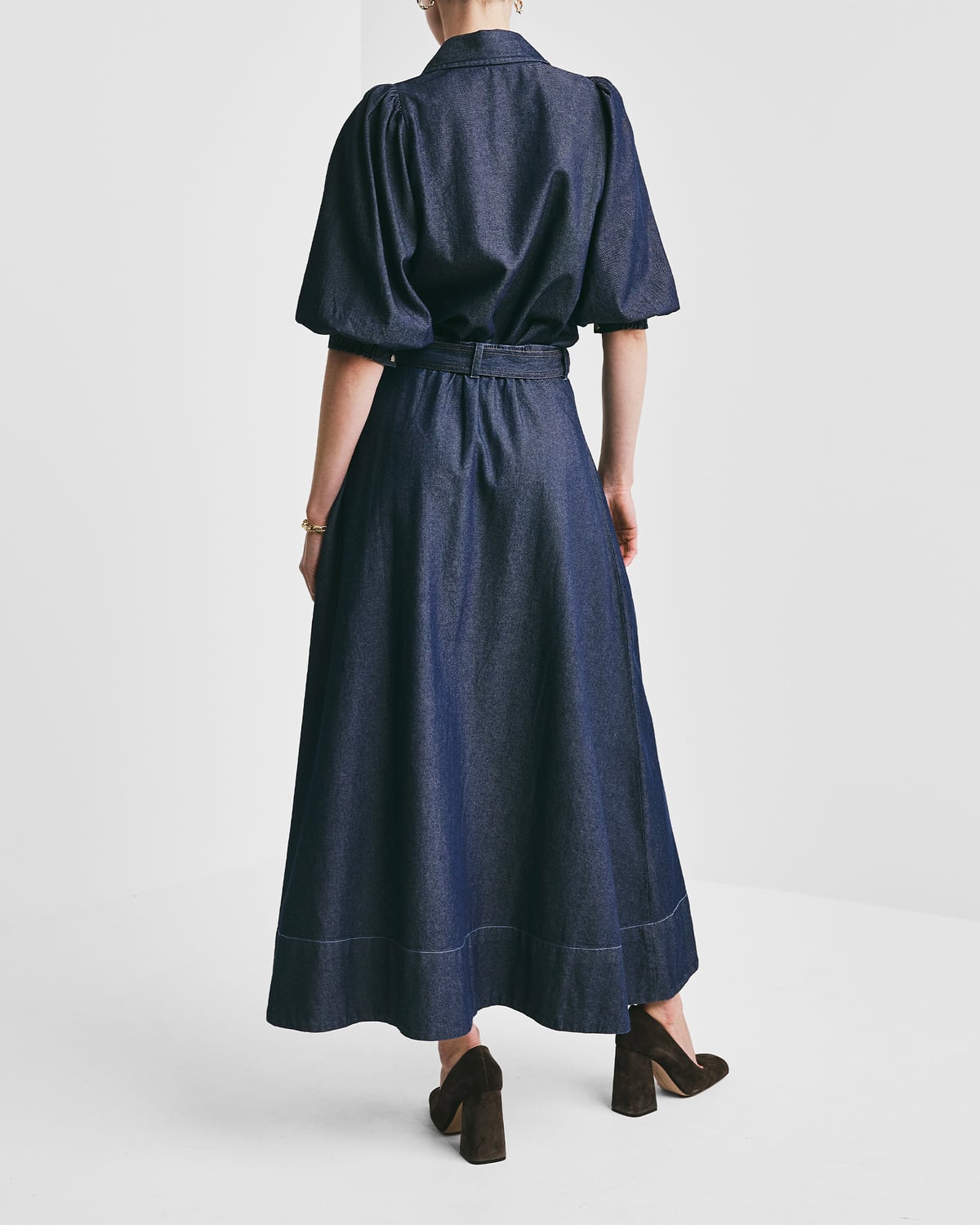 byTiMo | Denim Maxi Skirt - Dark Blue